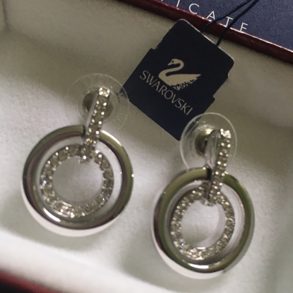 Swarovski | Jewelry | Swarovski Genuine Circle Eternity Earrings New ...